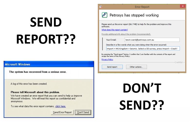Sending crash reports? A waste of time! Or is it? Sending crash reports? A waste of time! Or is it?