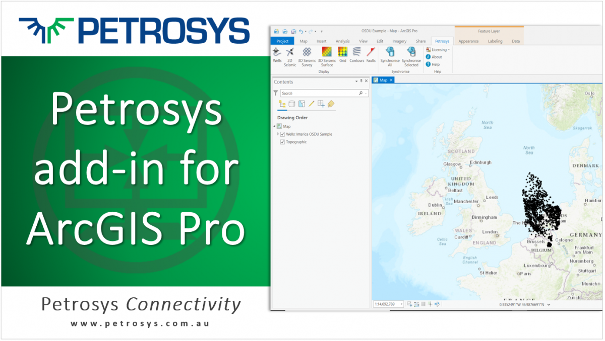 Displaying OSDU and subsurface data inside ArcGIS Pro - Petrosys
