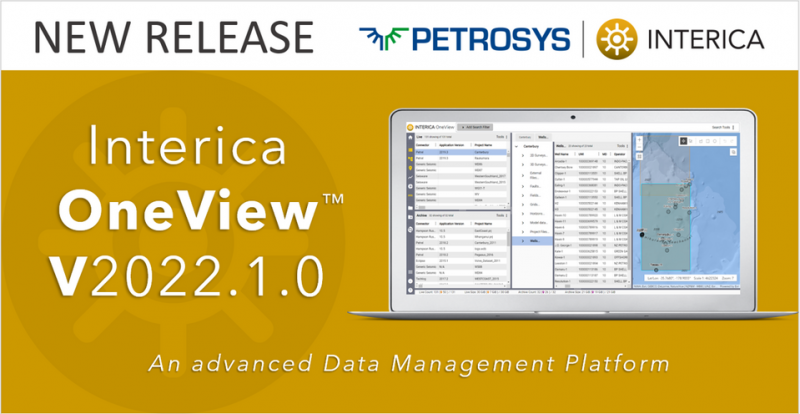 New Release Interica OneView™ 2022.1.0 - Petrosys
